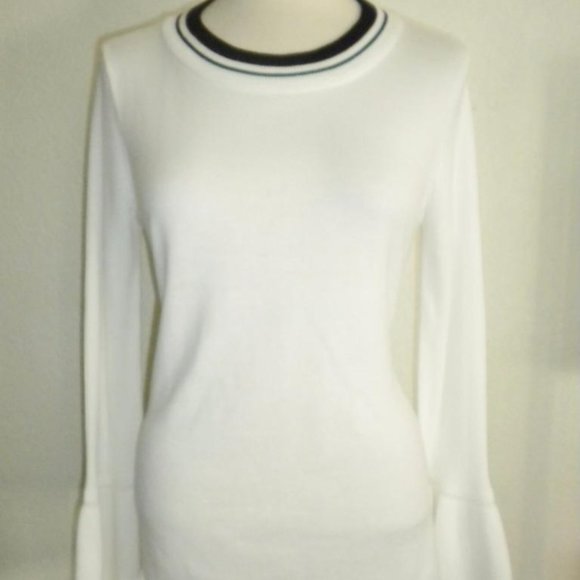 Belldini | Sweaters | Belldini Ms Sz Medium White W Black Trim Long ...
